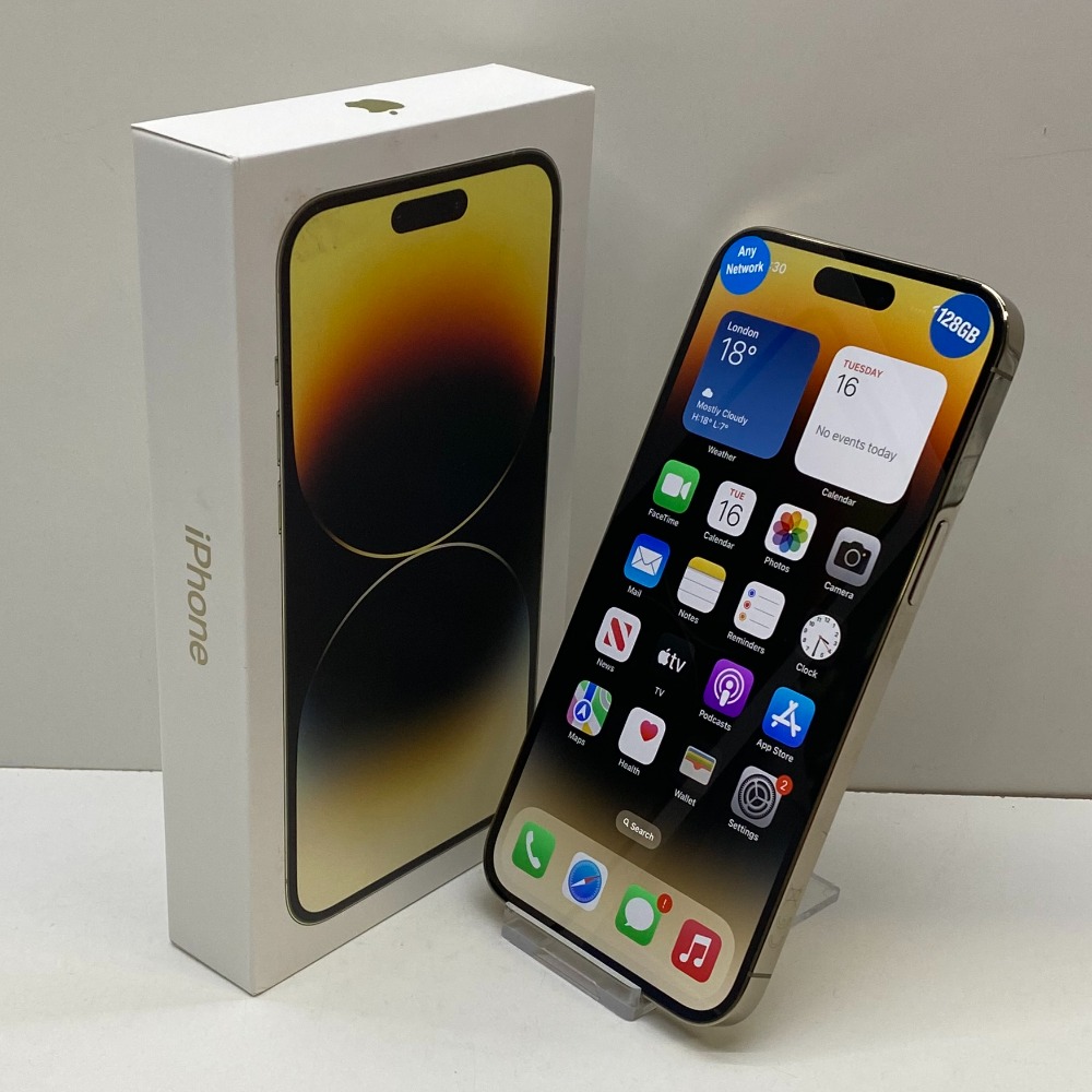 Pre-owned Apple iPhone 14 Pro Max Unlocked Model A2894 128GB in Gold ...